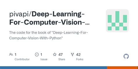 GitHub Pivapi Deep Learning For Computer Vision With Python The Code For The Book Of Deep