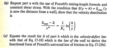 Solved B Repeat Part A With The Use Of Prandtls
