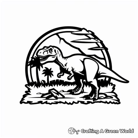Jurassic Park Logo Coloring Pages Free And Printable