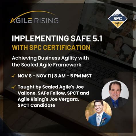 Agile Rising On Linkedin Implementing Safe With Spc 5 1 November 2022 [remote] Guaranteed To…