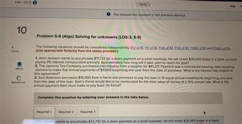 Solved Problem 5 6 Algo Solving For Unknowns Lo5 3 5 9
