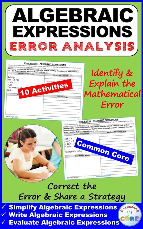 ALGEBRAIC EXPRESSIONS Error Analysis Find The Error Algebraic Expressions Simplifying