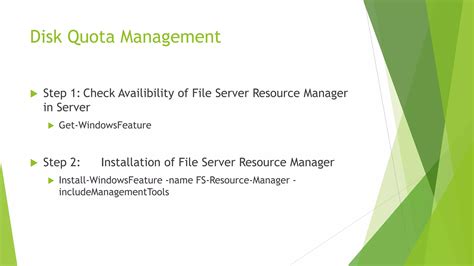 Fsrm Disk Quota Management System And File Encryption Pptx