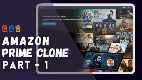 Amazon Prime Video Clone Part 1 Html Css Javascript Youtube