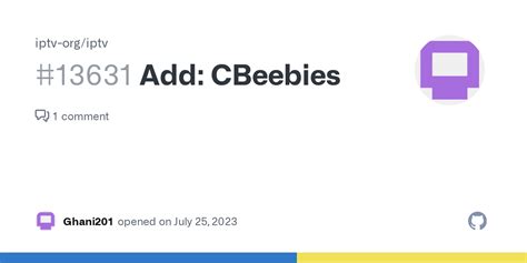 Add Cbeebies · Issue 13631 · Iptv Orgiptv · Github