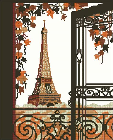 Cross Stitch Design Paris Eiffel Tower Free Cross Stitch Patterns
