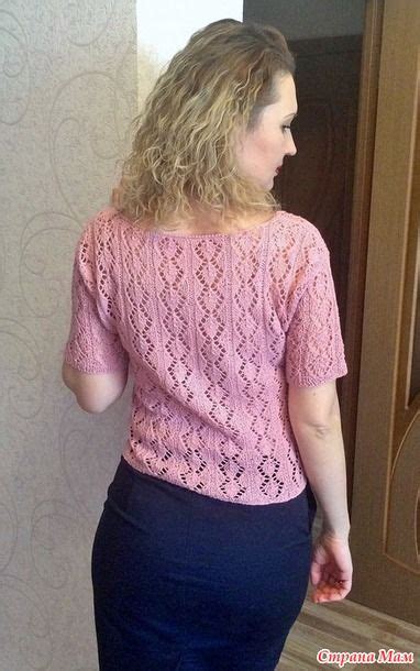 Ажурный пуловер спицами Пуловер Вязаные топы Модели вязаных свитеров