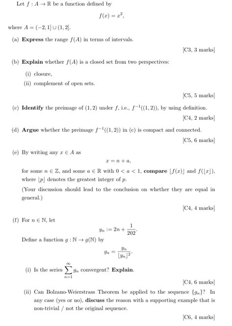 solved let f a→r ﻿be a function defined byf x x2 where