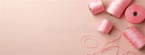 Creative Sewing Classes At Beigepink Community Center Stock Illustration Illustration Of