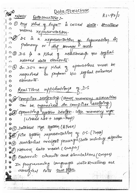 SOLUTION Data Structure Basics Handwritten Notes Studypool