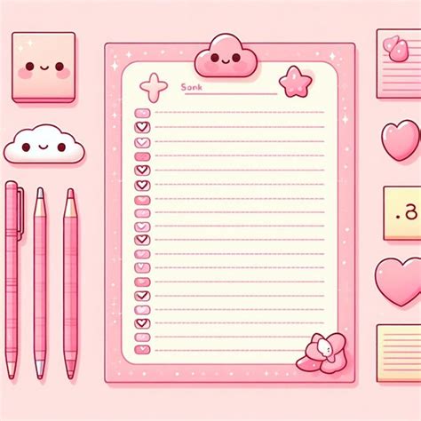 Premium Photo Cute Pink Note Pad