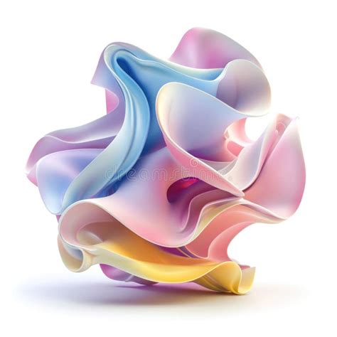 A Digitally Created Abstract Swirl With A Soft Pastel Color Palette Stock Illustration
