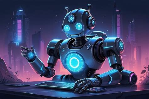 Premium Ai Image Chat Bot Concept Illustration