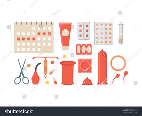 Cartoon Contraception Method Set Safe Sex Stock Vector Royalty Free 562987714 Shutterstock