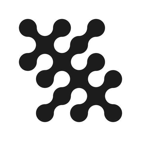 Metaball Dot Flat Icon Connected Circle Shape Sign Abstract Integration Symbol Point Movement