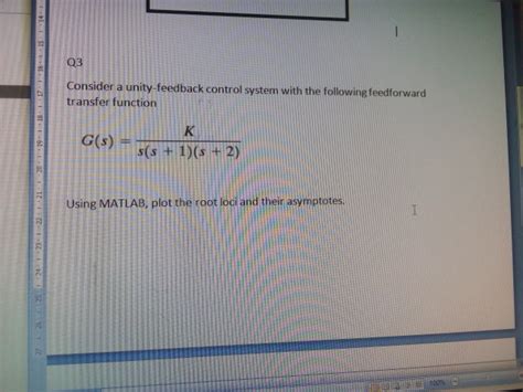 Solved Q3 Consider A Unity Feedback Control System With The