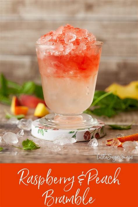 Raspberry Peach Bramble Cocktail Recipe
