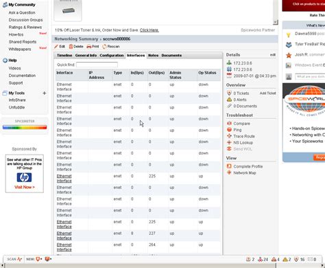 Ip Address Missing In The Interfaces Section Of Switch Inventory