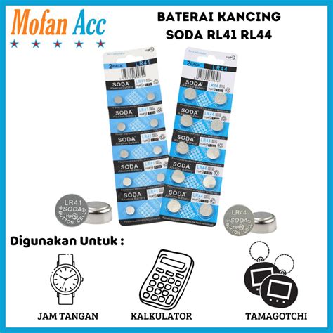 Jual Baterai Kancing Soda LR41 LR44 Batu Batre Untuk Jam Tangan Timbangan Kalkulator Mainan