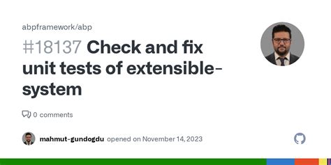 Check And Fix Unit Tests Of Extensible System · Issue 18137