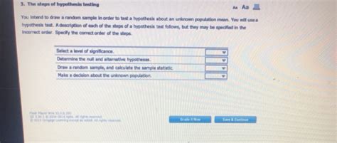 Solved 3 The Steps Of Hypothesis Testing You Intend To Draw