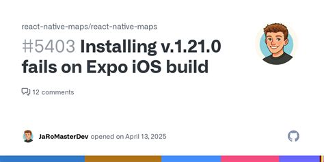 Installing V1210 Fails On Expo Ios Build · Issue 5403 · React