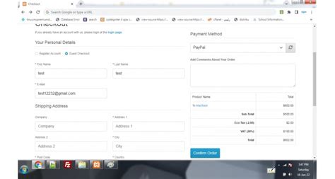 OpenCart Paypal Standard Opencart X
