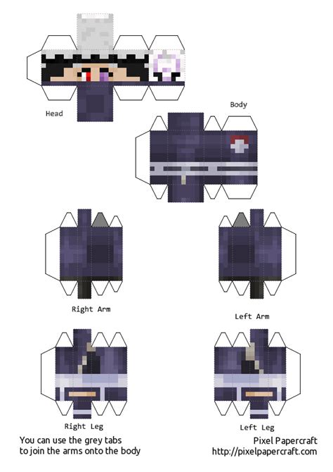Origami Minecraft Creeper Paper Toy Template