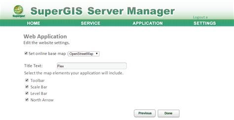 supergis網路應用程式 架設supergis server flex 網站 管理supergis server flex 網站