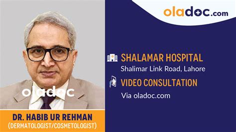 Lt Col R Prof Dr Habib Ur Rehman Dermatologist Offering Video Consultation