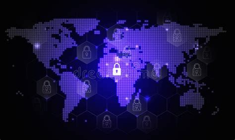 Global Network Security Background Encryption And Secure Networking