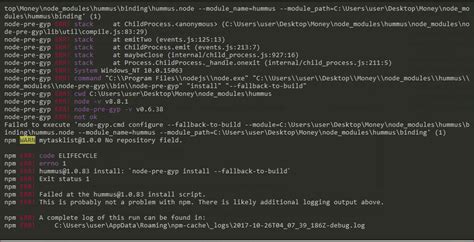 Nodejs Hummus Module Causing Npm Install To Fail Stack Overflow