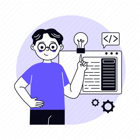 creative coding idea innovation management setting web development web design illustration