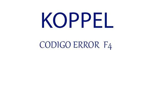 ¿error F4 En Tu Aire Acondicionado Koppel