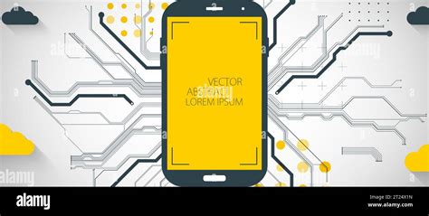 Mobile Phone Background Вig Data Flow Processing Concept Cloud Database Abstract Technology