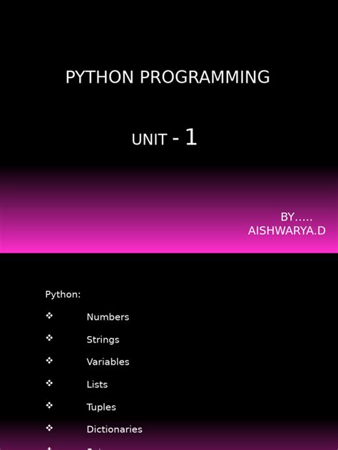 Python Programming Basics Overview Pdf Boolean Data Type Variable