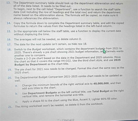 solved the department summary table should look up the department