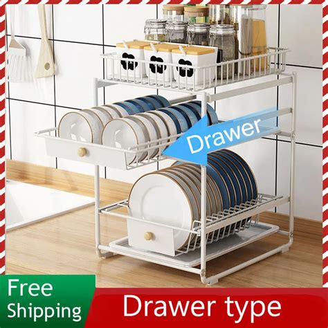 싱크대 조리대 접시 보관 선반 다기능 주방 식기 세척기 배수 선반 Aliexpress