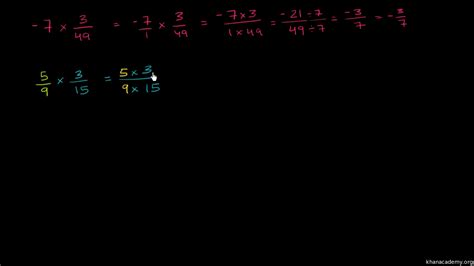 Multiplying And Dividing Negative And Positive Fractions Math Workbook