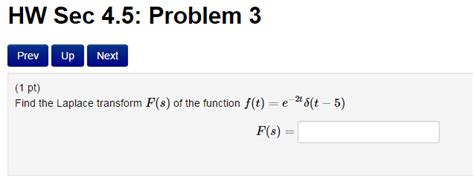 Solved Find The Laplace Transform F S Of The Function F T Chegg
