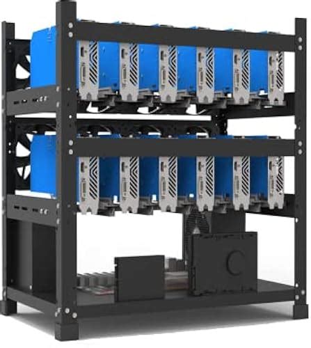 Nisorpa 12 Gpu Mining Rig Frame 3 Layers Mining Frame Steel Open Air Miner Rig Case Frame
