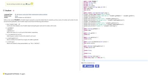 Solved 1 Public Class Student 2 Private String Name You