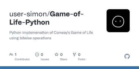 Github User Simon Game Of Life Python Python Implemenation Of Conway S Game Of Life Using