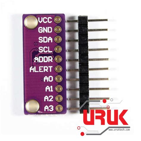 4 Channel 16 Bit I2C ADC With Programmable Gain Amplifier Module UrukTech