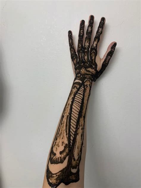 Skeleton Arm Henna Skeleton Arm Bone Hand Tattoo Arm Art