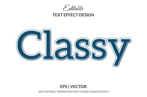 Premium Vector Classy Style Text Effect