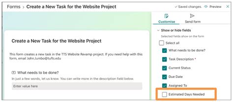 Creating A Form From A List Technology Services