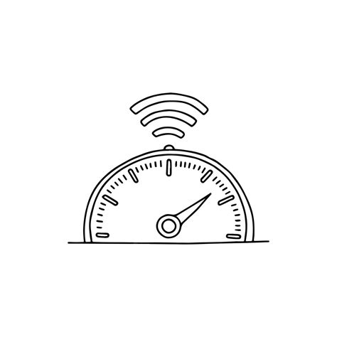 simple illustration of speed meter of wifi speed premium ai generated vector