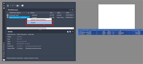 To Remove Attached Data Extraction Files From Autocad Drawing