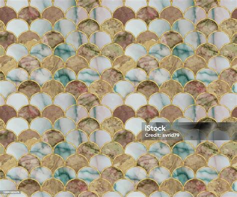 아크 원활한 패턴 그리드 모자이크 인레이 스테인드 글라스 스타일로 일러스트레이션 아르 데코 스타일 배경 화면 섬유 인쇄 타일에 대한 원활한 혼란 패턴 장식 골드 웨이브